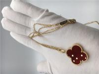 China 18k Gold Chain Necklace With Carnelian , Simple Gold Necklace No Diamond for sale