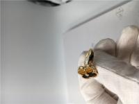 China Round Diamond Wedding Rings Yellow Gold 18k , Gemstone Engagement Rings With Tiger’S Eye for sale