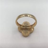 China White Mother-Of-Pearl 18K Gold Ring Magic Alhambra Simple Design For Young Ladies for sale