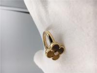 China Tiger’S Eye / Round Diamond 18K Gold Ring Handmade Luxury For Wedding for sale