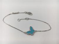 China No Diamond Sweet 18K Gold Bracelet Turquoise With Butterfly Shape Gemstone for sale