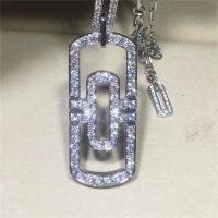 China Full Pavé Diamond Luxury Diamond Jewelry Luxury Jewelry Parentesi Nceklace 18K White Gold for sale