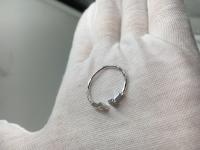 China T Wire Ring With Round Brilliant Diamonds , Engagement Rings For Women White Gold for sale