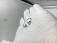 China T Wire Ring With Round Brilliant Diamonds , Engagement Rings For Women White Gold for sale