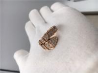 China Luxury Jewelry Serpenti Ring 18K Gold Ring With Full Pavé Diamonds AN855116 for sale