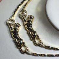 China 18K Yellow Gold High End Custom Jewelry  Panther Necklace With Diamonds / Lacquer for sale