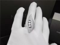 China 18K White Gold Diamond Rings , Women'S Wedding Engagement Rings With Horn Design for sale