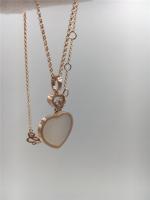 China Women'S Natural Diamond Heart Pendant 18K Gold 45cm Length With Handmade for sale