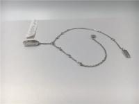 China Elegant 18K White Gold Ankle Bracelets Simple Design With One Moving Diamond for sale