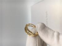 China Women's 18K Paris Jewelry Yellow Gold Half Empety 3 Moving Diamond Ring for sale