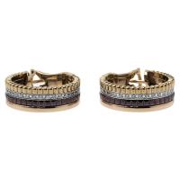 China Quatre Classic Gold Jewellery Ceramic Small Gold Hoop Earrings For Women for sale