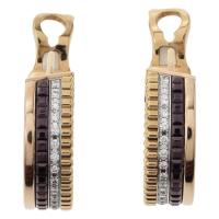 China Quatre Classic Gold Jewellery Ceramic Small Gold Hoop Earrings For Women for sale