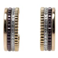 China Quatre Classic Gold Jewellery Ceramic Small Gold Hoop Earrings For Women for sale