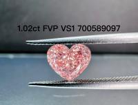 China LuxuryShine Fancy Pink / Fancy Intense Pink / Fancy Vivid Pink Heart Cut Lab Grown Diamond VVS-VS1 Real Diamonds & Wedding Jewelry & Customized Jewelry for sale