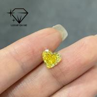 China LuxuryShine VS1 Lab Grown Diamond Fancy Yellow Heart Shape 1CT 2CT 3CT 4CT 5CT Real Diamonds With IGI Certificate for sale