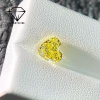 China LuxuryShine VS1 Lab Grown Diamond Fancy Yellow Heart Shape 1CT 2CT 3CT 4CT 5CT Real Diamonds With IGI Certificate for sale