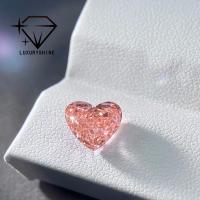 China LuxuryShine Pink / Yellow / Green Heart Cut Lab Grown Diamond VVS-VS Real Diamonds & Wedding Jewelry & Customized Jewelry for sale