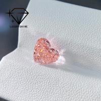 China LuxuryShine Pink / Yellow / Green Heart Cut Lab Grown Diamond VVS-VS Real Diamonds & Wedding Jewelry & Customized Jewelry for sale