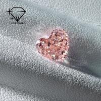 China LuxuryShine Pink / Yellow / Green Heart Cut Lab Grown Diamond VVS-VS Real Diamonds & Wedding Jewelry & Customized Jewelry for sale