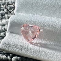China LuxuryShine Pink / Yellow / Green Heart Cut Lab Grown Diamond VVS-VS Real Diamonds & Wedding Jewelry & Customized Jewelry for sale
