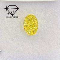 China LuxuryShine VVS-VS Fancy Yellow/Light Yellow/Fancy Intense/Vivid Yellow Lab Grown Diamond  1CT 2CT 3CT 4CT 5CT Oval Excellent Cut With Certificate & Customized jewelry for sale