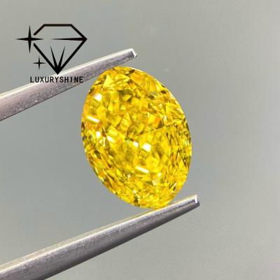 China LuxuryShine VVS-VS Fancy Yellow/Light Yellow/Fancy Intense/Vivid Yellow Lab Grown Diamond  1CT 2CT 3CT 4CT 5CT Oval Excellent Cut With Certificate & Customized jewelry for sale