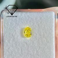 China LuxuryShine VVS-VS Fancy Yellow/Light Yellow/Fancy Intense/Vivid Yellow Lab Grown Diamond  1CT 2CT 3CT 4CT 5CT Oval Excellent Cut With Certificate & Customized jewelry for sale