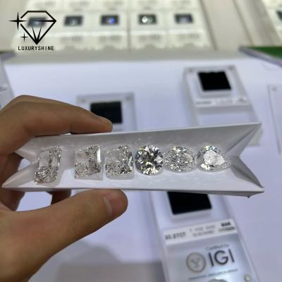 China LuxuryShine VS1-VS2 Lab Grown Diamond Loose Diamonds Heart/Princess/Oval/Round/Cushion/Pear/Asscher Customized jewelry for sale