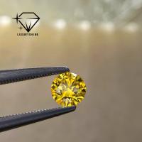 China LuxuryShine VVS2/VS1 Lab Grown Diamond Fancy Vivid Yellow Rund Shape Loose Diamonds With IGI Certificate Customized jewelry for sale