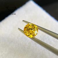 China LuxuryShine VVS2/VS1 Lab Grown Diamond Fancy Vivid Yellow Rund Shape Loose Diamonds With IGI Certificate Customized jewelry for sale