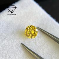 China LuxuryShine VVS2/VS1 Lab Grown Diamond Fancy Vivid Yellow Rund Shape Loose Diamonds With IGI Certificate Customized jewelry for sale