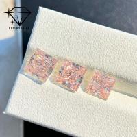 China LuxuryShine 1-10CT Princess﻿ Shape Fancy pink Lab Grown Diamond VVS-VS Loose Diamonds Customized jewelry with IGI Certificate for sale