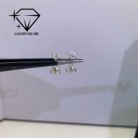 China LuxuryShine Round Lab Grown Diamond Stud Earrings VVS2/VS1 Clarity 18K solid Gold custom Jewelry with IGI Certificate fashion earrings Valentine's Day gift for sale