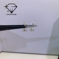 China LuxuryShine Round Lab Grown Diamond Stud Earrings VVS2/VS1 Clarity 18K solid Gold custom Jewelry with IGI Certificate fashion earrings Valentine's Day gift for sale