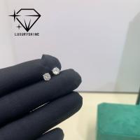 China LuxuryShine Round Lab Grown Diamond Stud Earrings VVS2/VS1 Clarity 18K solid Gold custom Jewelry with IGI Certificate fashion earrings Valentine's Day gift for sale