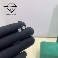 China LuxuryShine Round Lab Grown Diamond Stud Earrings VVS2/VS1 Clarity 18K solid Gold custom Jewelry with IGI Certificate fashion earrings Valentine's Day gift for sale