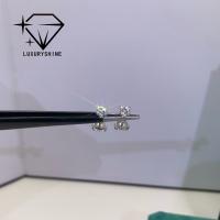 China LuxuryShine Round Lab Grown Diamond Stud Earrings VVS2/VS1 Clarity 18K solid Gold custom Jewelry with IGI Certificate fashion earrings Valentine's Day gift for sale