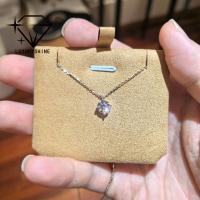 China LuxuryShine Round Lab Grown Diamond Necklace VVS2/VS1 Clarity D-F Color 18K solid Gold custom Jewelry with IGI Certificate for sale