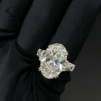 China Luxuryshine Oval Cut VVS/VS Lab Grown Diamond 10CT Solitaire Ring 18K solid Gold custom Jewelry  With IGI Certificate for sale