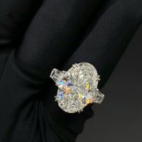 China Luxuryshine Oval Cut VVS/VS Lab Grown Diamond 10CT Solitaire Ring 18K solid Gold custom Jewelry  With IGI Certificate for sale