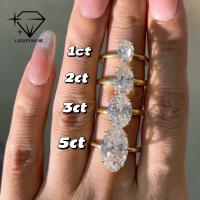 China Luxuryshine Oval Cut VVS2/VS1 Lab Grown Diamond 1-5CT Solitaire Ring 18K solid Gold custom Jewelry With IGI Certificate for sale