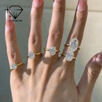 China Luxuryshine Oval Cut VVS2/VS1 Lab Grown Diamond 1-5CT Solitaire Ring 18K solid Gold custom Jewelry With IGI Certificate for sale