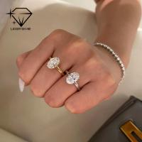 China Luxuryshine Oval Cut VVS2/VS1 Lab Grown Diamond 1-5CT Solitaire Ring 18K solid Gold custom Jewelry With IGI Certificate for sale