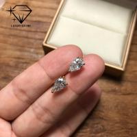 China 18K Gold Pear Cut Lab Grown Diamond Stud Earrings VVS-VS Clarity for sale