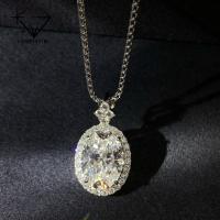 China 18K Gold Oval Lab Grown Diamond Pendant VVS1-VS1 0.3-3.0ct for sale