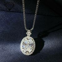 China 18K Gold Oval Lab Grown Diamond Pendant VVS1-VS1 0.3-3.0ct for sale