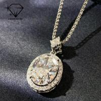 China 18K Gold Oval Lab Grown Diamond Pendant VVS1-VS1 0.3-3.0ct for sale