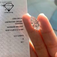 China Lab Grown Marquise Diamond VVS-VS D-F Color IGI Certified for sale