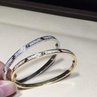 China Women White Gold Diamond Bracelet , 18K Gold  Love Bracelet With Gemstone for sale