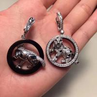 China Diamonds 18K Gold Earrings Jewelry PanthèRe De  White Gold Emeralds Jade Onyx for sale